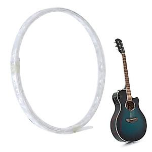 Bnineteenteam 5Pcs Guitar Binding Purfling,6mm Width Celluloid White Pearl Guitar Binding Purfling for Acoustic Guitar Classical Guitars Performance Accessory