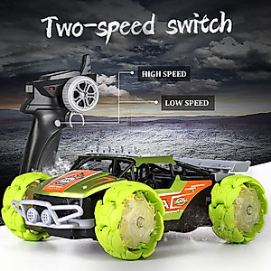 Agekub 1:12 Remote Control Monster Truck for Boys RC Monster Trucks Toys High Speed Music RC Stunt Car 2.4 GHZ Hand Controlled Rock Crawler RC Toy Car Gift for Kids