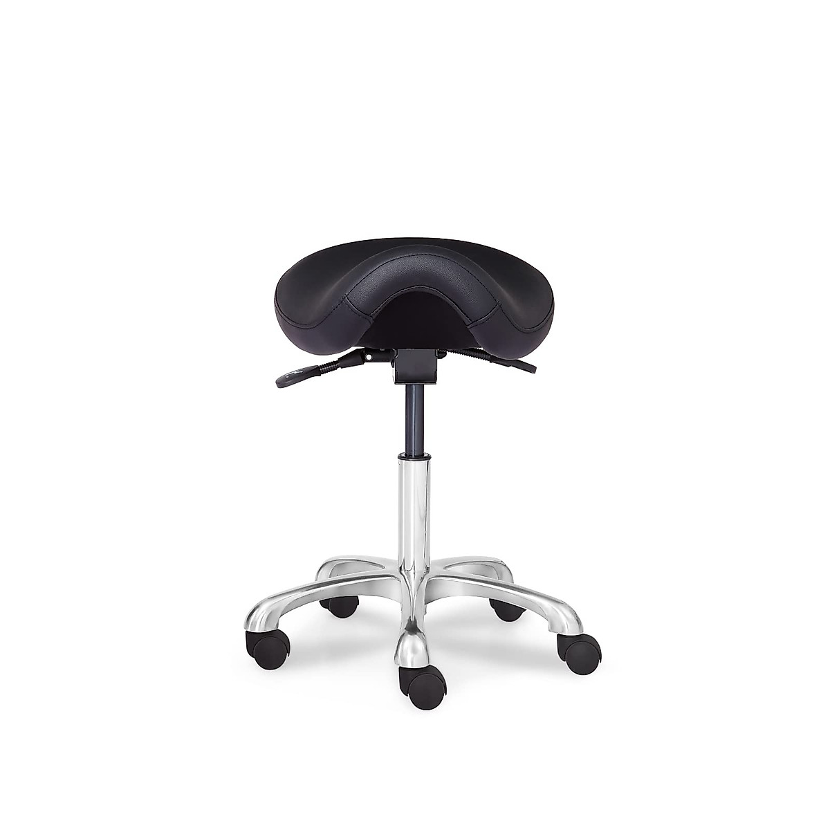 Eognyzie Saddle Stool- Rolling Spa Salon-Ergonomic Saddle Chair-Esthetician Chair -Swivel Salon Wheels Stool for for Beauty,Hair,Massage Salon, Lab, Kitchen, Clinic- Home Office Chair