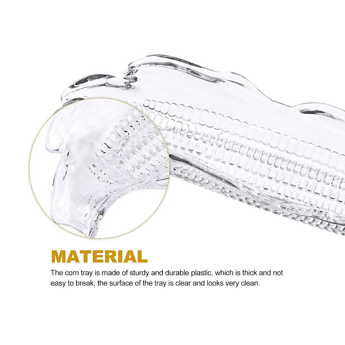 4 Pack Plastic Corn Trays for Corn on the Cob - Durable & Decorative