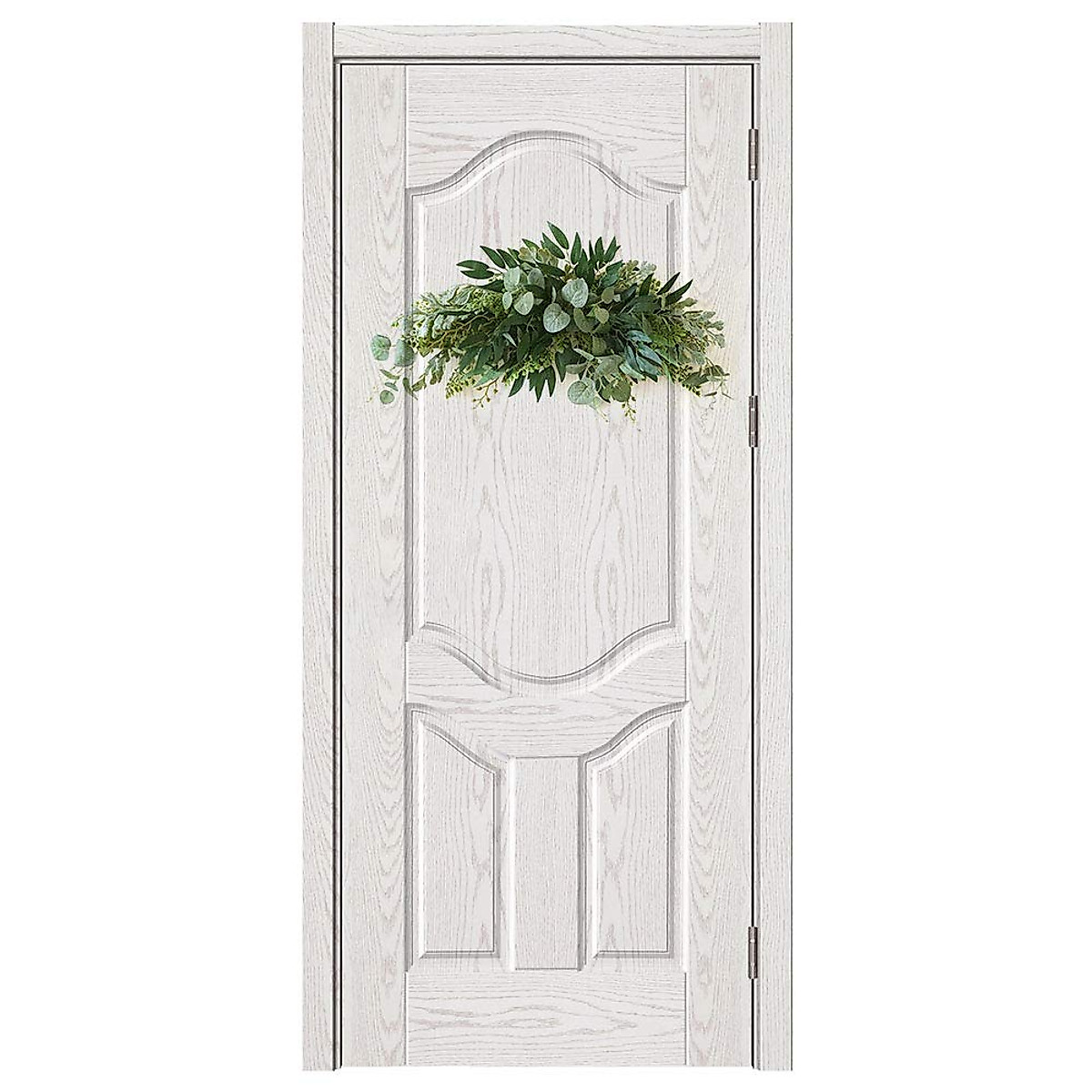 Timpfee Artificial Leaf Swag, 66CM Floral Greenery Swag with Eucalyptus Leaves Hanging Front Door Wreath Flowers for Table Centerpieces Home Indoor Outdoor Window Wall Wedding Arch Party Garden Decor