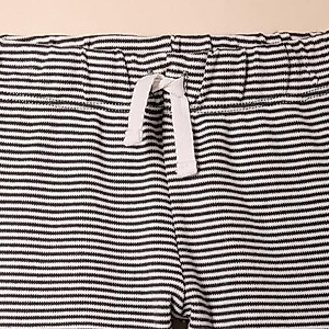 Amazon Essentials Unisex Babies' Cotton Pull-On Shorts, Pack of 3, Black/Grey Heather Stars/White Stripe, 24 Months