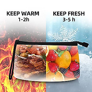 UCOLA Small Insulated Bag Freezable Snack Bag Small Cooler Bag Snack Bag Small Insulated Bag Sandwich Bag Frozen Lunch Bag, Freezable Snack Bag for Work Trips, Mini Lunch Bag Suitable for Yogurt.