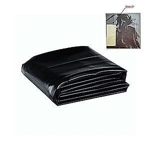 TECHTONGDA HDPE Pond Liner Black 20x20ft Flexible Water Garden Fish Pond Liner Elasticity