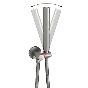 KATAIS Brushed Nickel 2 In 1 Hand Held Shower Head High Flow Handheld Shower Head Set High Pressure Shower Head Sprayer Hand Shower Wand with 59 Inch Hose, Bracket