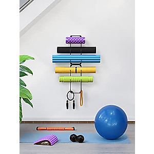 Elbourn Towel Rack, Set of 2 Towels Holder Wall Mounted Washcloths Shelf Metal Storage Organizer for Bathroom - Black