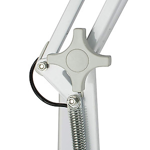 10X Desk Table Clamp Mount Magnifier, Carejoy LED Lamp Light Magnifying Glass Lens Diopter for Workbench, Drafting, Work Light (White Glass)