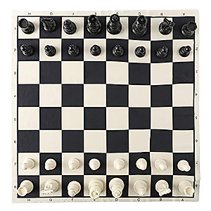 HOLYKING 19" Tournament Cloth Chess Board Set - Portable Travel Chess Game Set Roll Up Combination- Beginner Chess Set for Kids and Adults