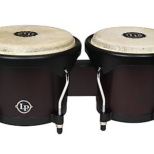 Latin Percussion LP601NY-DW LP City Wood Bongos - Dark Wood 7-inch