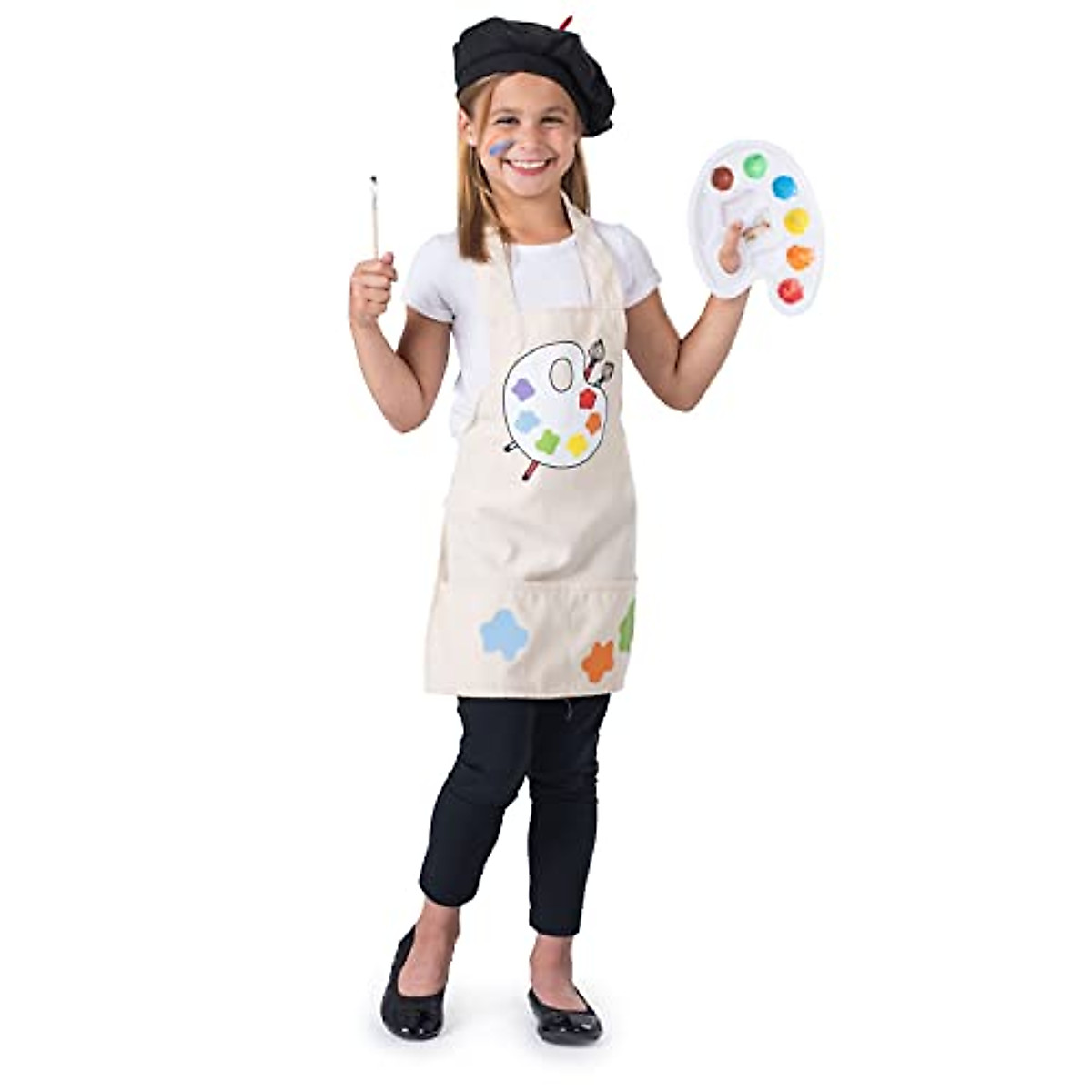 Dress Up America Artist Costume for Kids – Painter Dress-Up with Beret