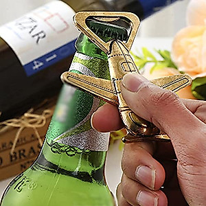 ARFUKA Bottle Opener Stainless Steel Airplane Shape Beer Bottle Opener Portable Beverage Soada Drinks Bottle Opener Home Kitchen Bar Tool Wedding Party Christmas Birthday Gift