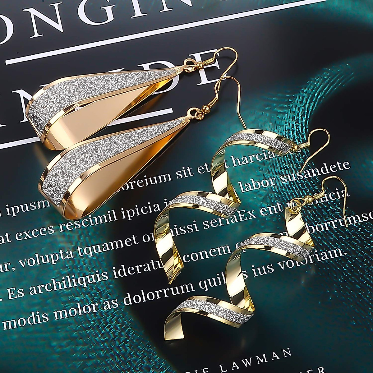 ESRICH 20 Pairs Alloy Earrings with 8 PCS Gold,12 PCS Sliver,20 Styles of Earrings for Women ewelry Fashion and Christmas gifts Valentine Birthday Party