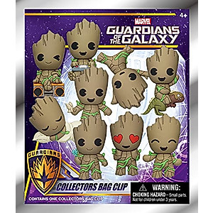 Monogram International Marvel 3D Figural Foam Bag Clip - Faces of Groot - Mystery Blind Bag