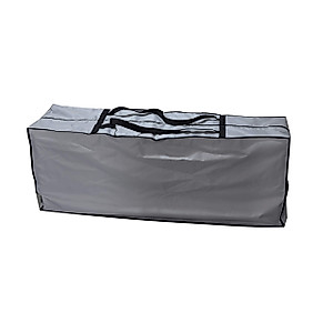 acoveritt Outdoor Rectangular Cushion/Cover Storage Bag, Protective Zippered Storage Bags with Handles, 50''L x 13''W x 20''H, Grey