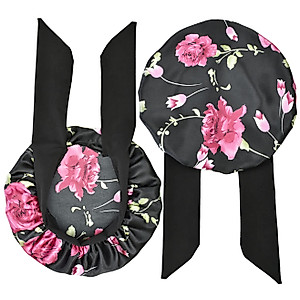 Kids Bonnets for Girls Sleeping Satin Bonnet for Kids Girls Curly Hair Bonnet Silk Night Caps Satin Sleep Cap Adjustable Tie