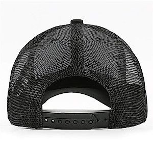 Univeins Trucker Hats for Mens Hat Snapback Hat Baseball Cap Adjustable Dad Hats for Men Black