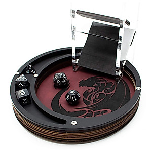 C4Labs 7.25" Padded Vegan Leather Eclipse Dice Tray - Dragon