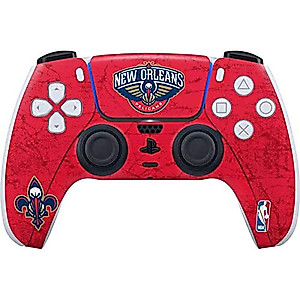 Skinit Decal Gaming Skin Compatible with PS5 Controller - Officially Licensed NBA New Orleans Pelicans Distressed Design