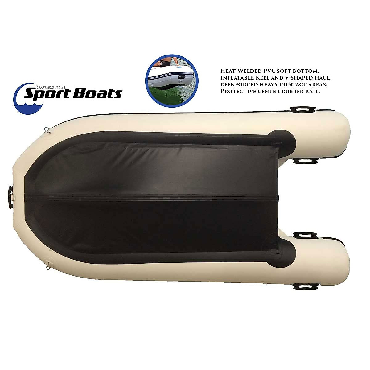 Inflatable Sport Boats - Swordfish 10.8' - Model SB-330A - Air Deck Floor Premium Heat Welded Dinghy with Seat Bag
