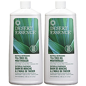 Desert Essence: Tea Tree Oil & Spearmint Mouthwash, 16 oz (2 pack)