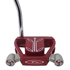 T7 Twin Engine Red Mallet Golf Putter Right Handed with Alignment Line Up Hand Tool 35 Inches Men's Standard Length Perfect for Lining up Your Putts