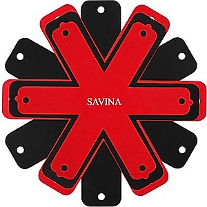 Savina Pot & Pan Protectors - Big Different Sizes (16" 15" 14" 12") - Set of 8 - Material Felt, Cookware Protectors, Keep Kitchenware of Scratches and Avoid Clatter, Divider Pads
