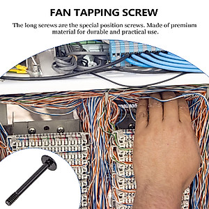 Scicalife 50pcs Computer Case Fan Screws 30mm Reducing Vibration Screws Cooling Fan Mount Screws Fan Rivet for PC Case Fan or CPU Fan