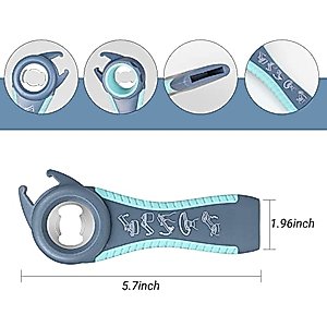 MAEXUS 4 in 1 Jar Opener Kit for Seniors with Arthritis, 5 in 1 Multi-Function Bottle Can Opener Set, Jar Opener for Weak Hands, Jar Opener Grip Lid Twist Gripper
