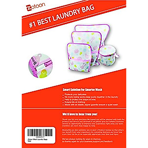 Zotoon Mesh Laundry Bag -Set of 4- Perfect Use as Lingerie Bag for Laundry, Delicates Laundry Bag,Bra Wash Bag