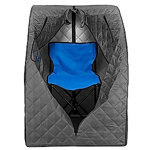 Durasage Lightweight Portable Personal Steam Sauna Spa for Relaxation at Home, 60 Minute Timer, 800 Watt Steam Generator, Chair Included