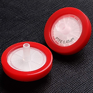 Syringe Filters PTFE Hydrophobic 25 mm 0.45um Non Sterile 50/pk by KS-Tek