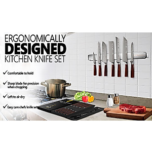 Saiko No 12pcs – Home Professional Chefs Knife Set – Ultra Sharp 440C Stainless Steel Kitchen Knife Set – Japanese Knife Set with Pakkawood Handle – Professional Knife Set in Gift Box