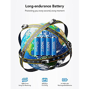 eRapta Battery Wireless Backup Camera ADC5, Stable Signal 5'' HD Monitor, IP69K Rear View Camera for Trucks Car RV etc