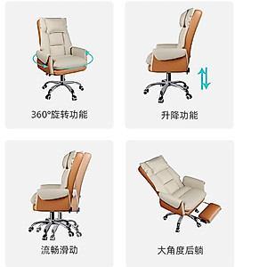 TJLSS Office Chair Home Computer Chair Lift Swivel Chair Backrest Comfortable Sedentary Boss Chair Lunch Break Reclining Chair