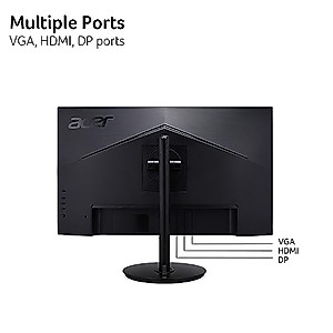 Acer CB272 Ebmiprx 27" FHD 1920 x 1080 Zero Frame Home Office Monitor | AMD FreeSync | 1ms VRB | 100Hz | 99% sRGB | Height Adjustable Stand with Swivel, Tilt & Pivot (Display Port, HDMI & VGA Ports)