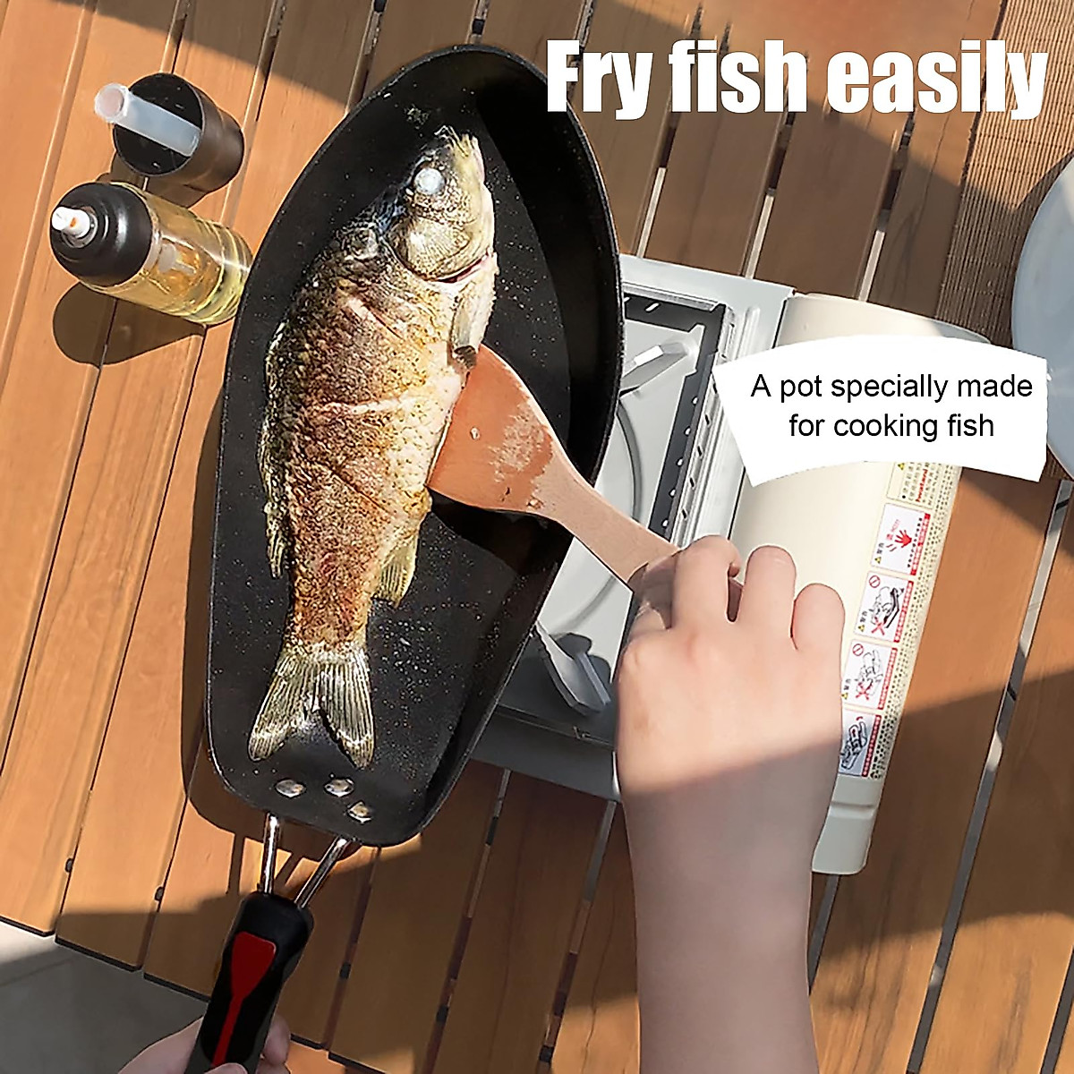 Axfbim Nonstick Frying Pan Set, 3D Fish Shape Non-Stick Pan, Carp Roasted Fish Grill Pan, Oil-saving non-breakable fish frying pan, for Cooking, Grilling, Frying