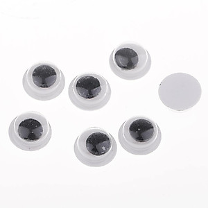 DYNWAVE Wiggle Eye Round Moving Wiggly Wobbly Googly Eyes Kids Favorite Craft Toys, 6mm 200pieces