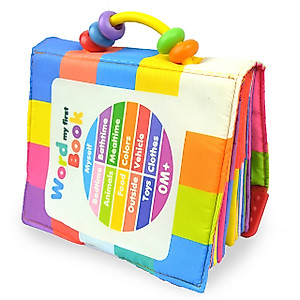 MAMMA Kiddie Baby Soft Activity Book, My First Word Book, Best cloth book, baby encyclopedia, holds up in the wash