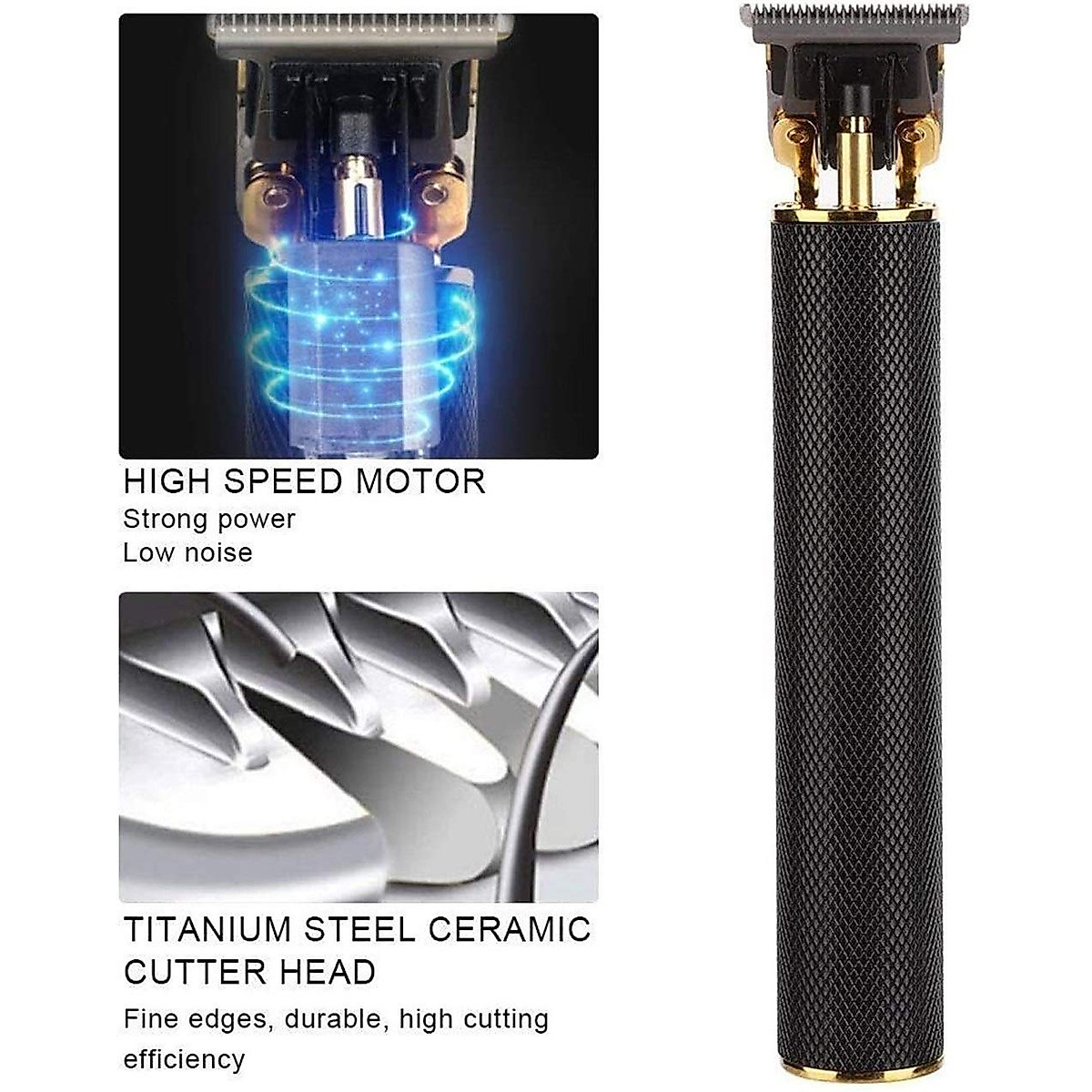 HJJWL Hair Cutting Tool, Professional Self-Service Hair Clippers Detail Trimmer Electric Haircut Kit for Quick Cut for Men Carving Trimming Push White Electric Push