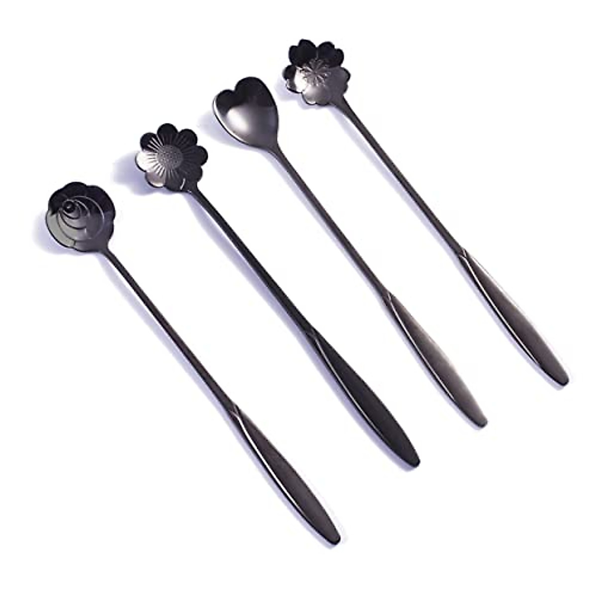 UPKOCH 3 Pcs Stainless Steel Spoon Stainless Steel Set Stir Sticks for Cocktails Dinnerware Spoons Silverware Set Decorative Spoon Ice Cream Scoop Coffee Spoon Mixing Spoon Tea Spoon