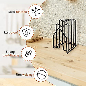 Cutting Board organizer-Streamline Your Kitchen with a 4-Slot Board Organizer- Keep Countertops Clutter-Free and Pots and Pans Neatly Stacked - Perfect for Busy Home Cooks - Measures 12.5x14.5 in