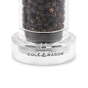 Cole & Mason Precision Grind 575 Pepper Mill, Acrylic, Clear, 10.5 cm