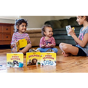 Teach My -Toys Baby Learning Kit: Screen Free Learning Toy , 6 Mos+ Finger Puppets, Board Books, Stacking Blocks To Teach Baby First Words, Numbers, Self and Sounds. Teaching Guides, Storage Case, Multi