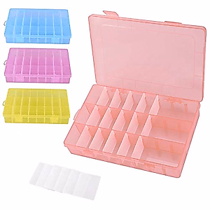 Jewelry Storage Box Jewelry Plastic Storage Box Plastic Storage Box Plastic Storage Storage Case for Beads Rings Earrings[4pcs]