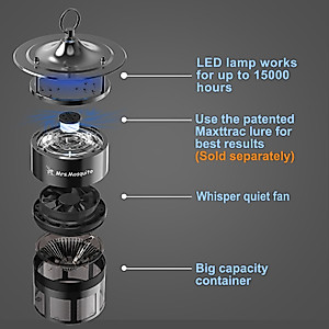 Mosquito Trap Outdoor Working with MAXTTRAC Mosquito attractant Sold Separately Efficiently attracts BloodSucking Insects Such as Mosquitoes Gnats Midges Covers 1/2 Acre MRS MOSQUITO MM400