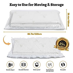 Mattress Vacuum Storage Bag 2 Sizes Zippered Mattress Bag Vacuum Sealer Bag For Memory Foam Mattress Moving Shipping Storage