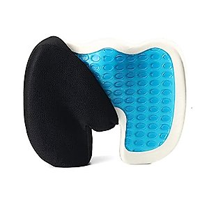 LLLY-Summer Cool Memory Foam Seat Cushion-Gel Buttocks Seat Cushion-Pain Relief,Pressure-Suitable for Office Chair Sedentary,Car-Gray