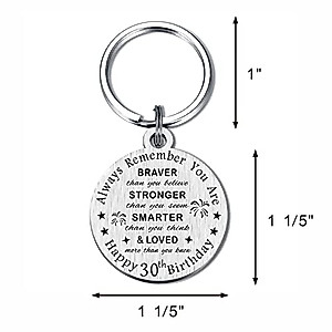 SOUSYOKYO 30th Birthday Gifts for Women Men 1993 Keychain, Female 30 Years Old Birthday Gifts ideas, Male Happy 30th Birthday Decoration Stuff Present
