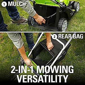 Greenworks 40V 17 inch Cordless Lawn Mower,Tool Only, MO40B01