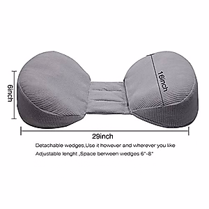 SIMINZICH Side Sleeper Pregnancy Pillow,Double Wedge for Body, Belly, Back Support, Maternity Pillow with Removable Jersey Cover